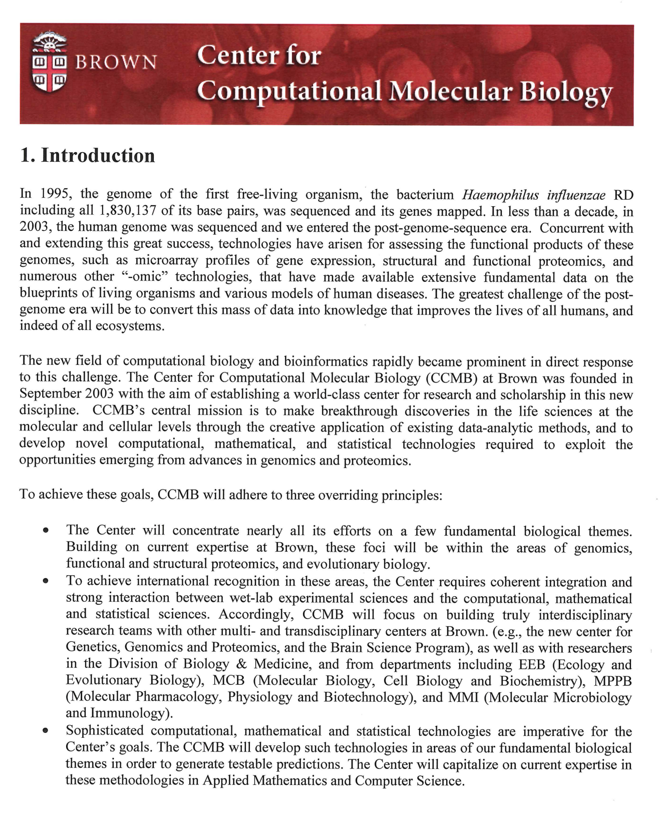 CCMB's 20th Anniversary | CCMB | Brown University